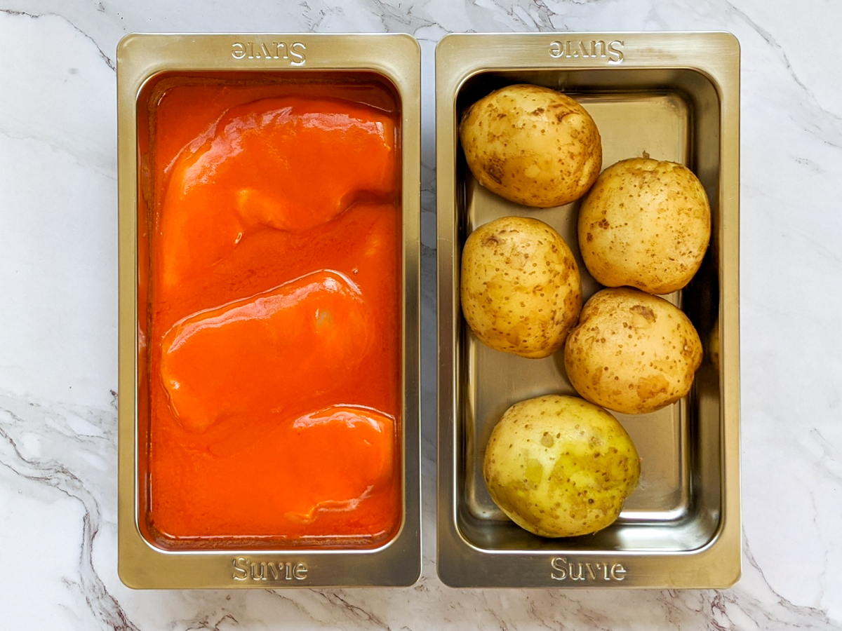 Buffalo-Chicken-and-Blue-Cheese-Potato-Skin-Snackers_Step-2 – Using ...